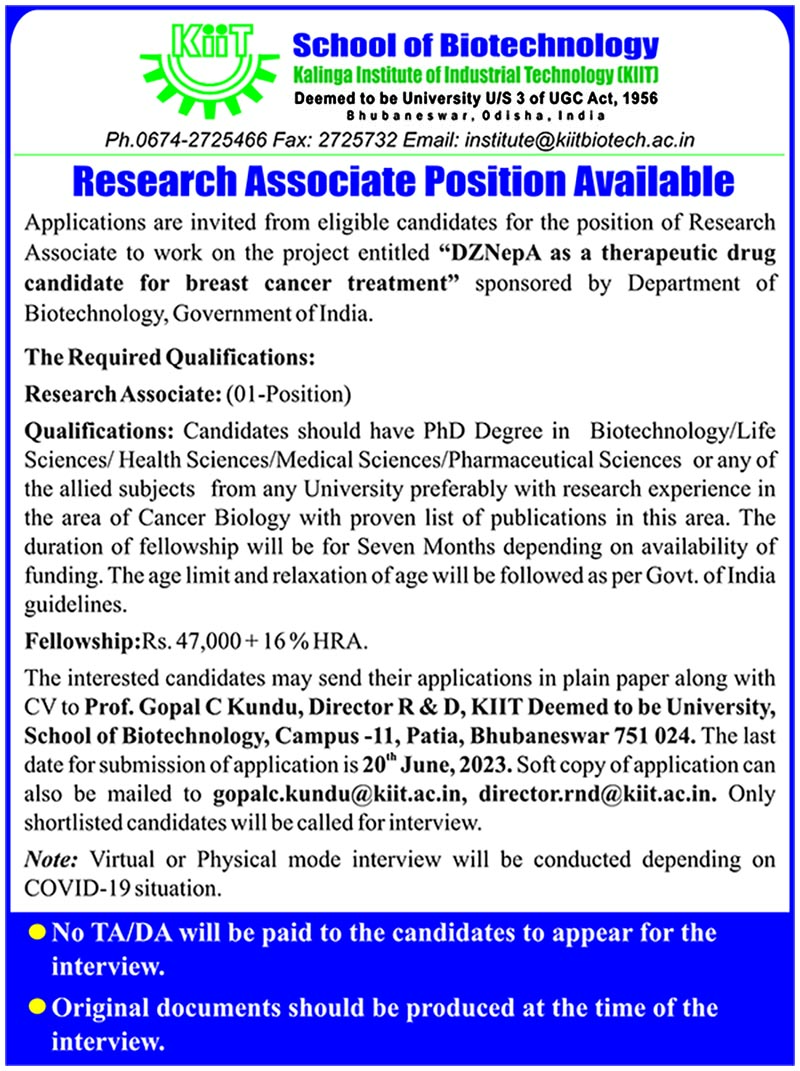 KIIT Careers - Job Openings at KIIT - KIIT Deemed to be University